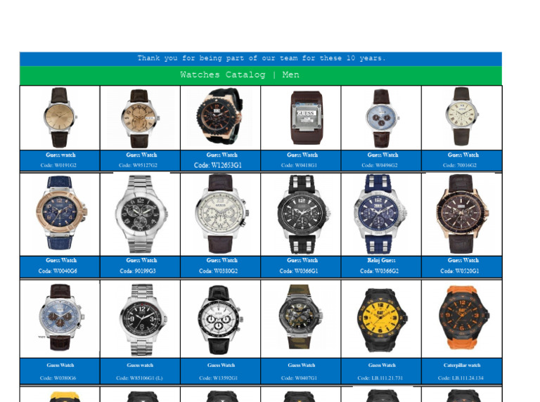 Watches Catalog January 2015 - Men | PDF