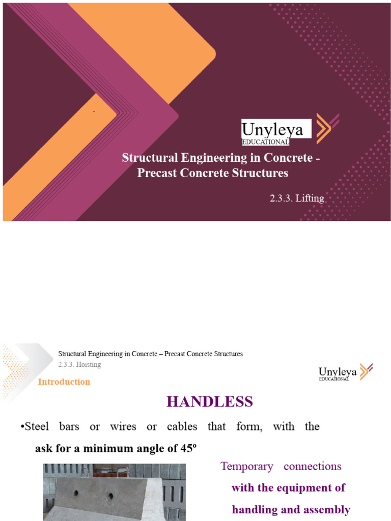 Precast Concrete Structures - 2.3.3. Lifting | PDF | Concrete ...