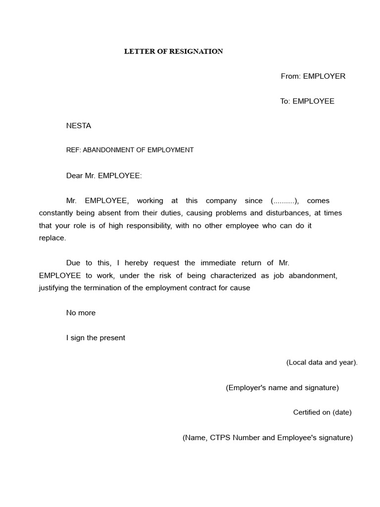 LETTER_OF_RESIGNATION | PDF