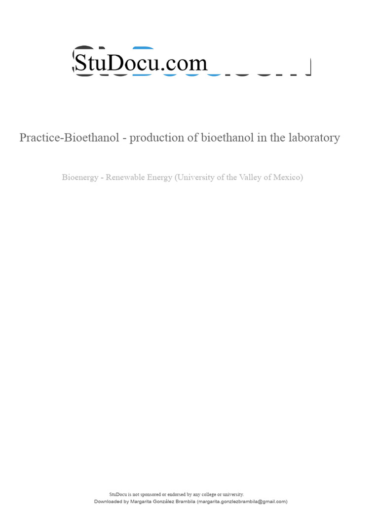 practice-bioethanol-production-of-bioethanol-in-the-laboratory | PDF ...