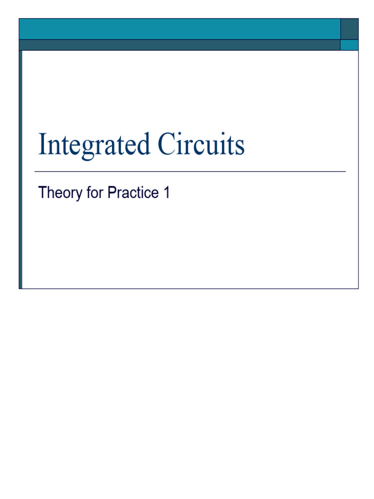 Integrated Circuits.ppt.pps | PDF | Cmos | Integrated Circuit