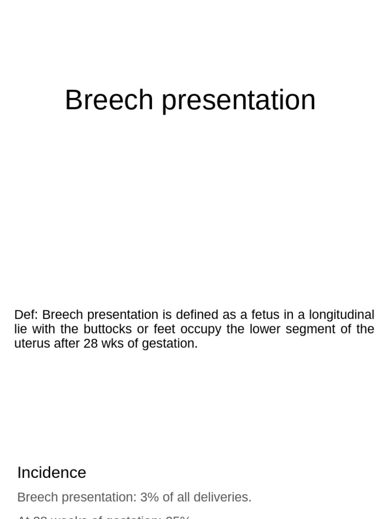 Understanding Breech Presentation in Pregnancy | PDF