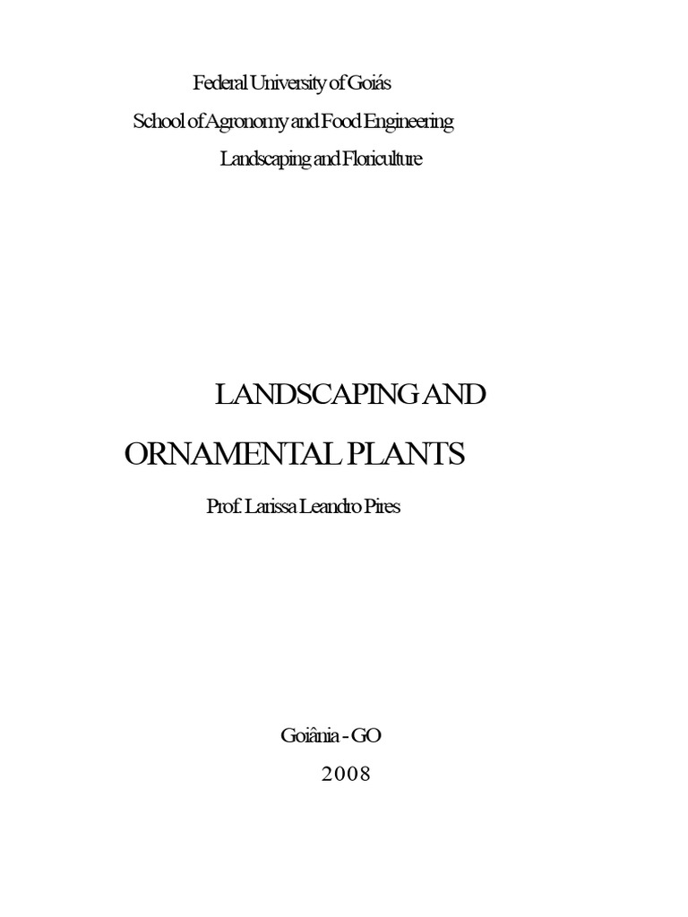 Handbook - Landscaping and Ornamental Plants 2009-I | PDF | Parks ...