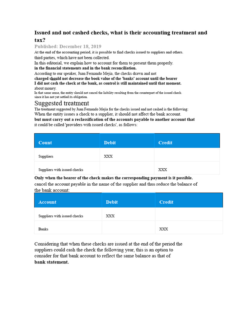 Outstanding and Uncashed Checks | PDF