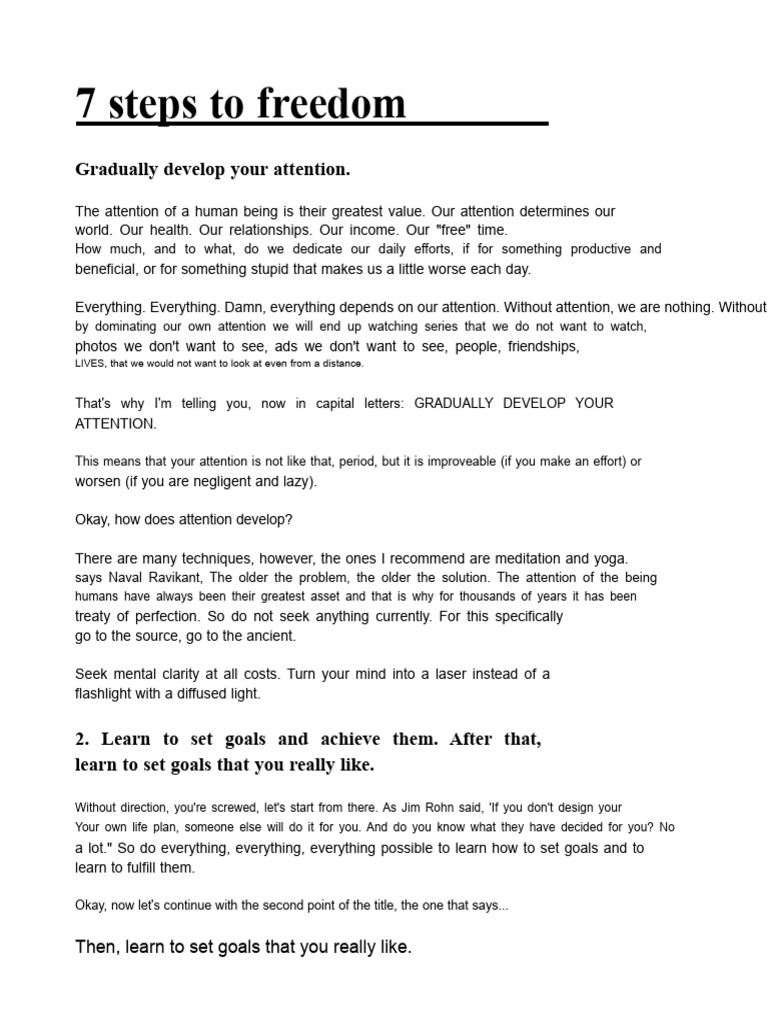 7 steps to freedom | PDF