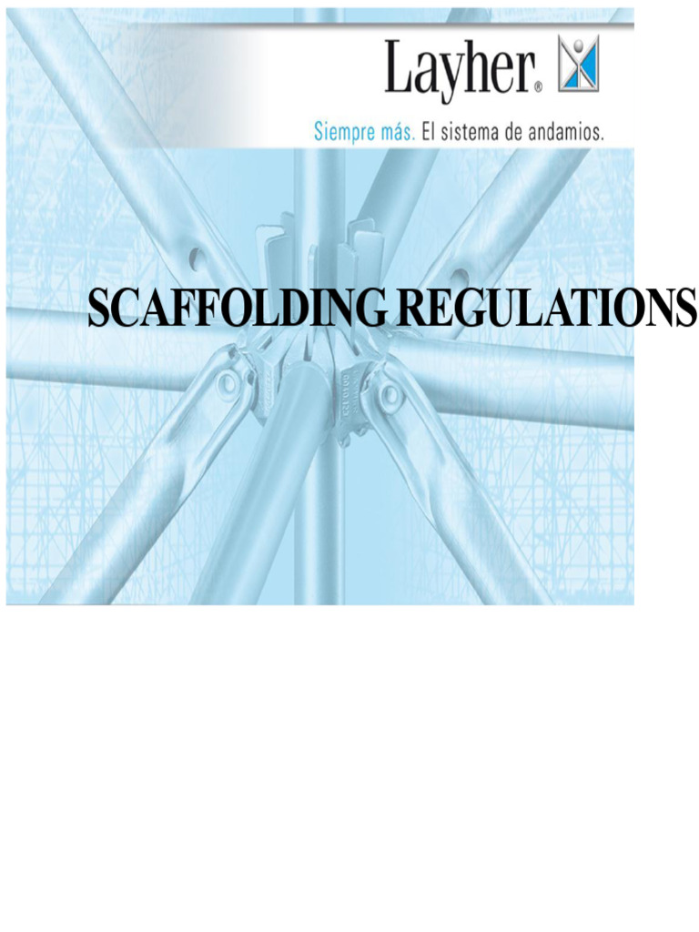 01.SCAFFOLDING REGULATIONS | PDF | Scaffolding