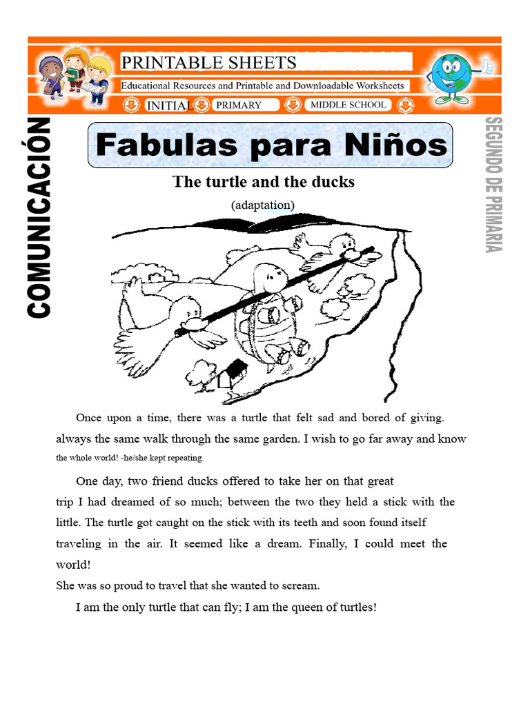 Fable Worksheet For Second Grade Students | PDF