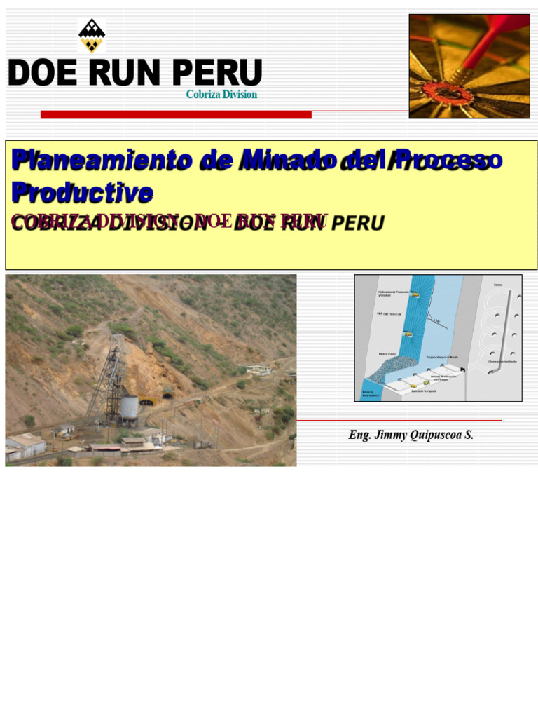 Mining Planning of The Productive Process Cobriza Mine LAST | PDF ...