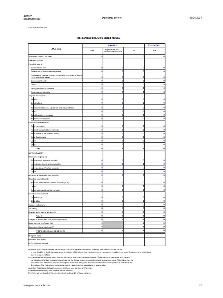 Developed Balance Sheet Model | PDF | Equity (Finance) | Debt