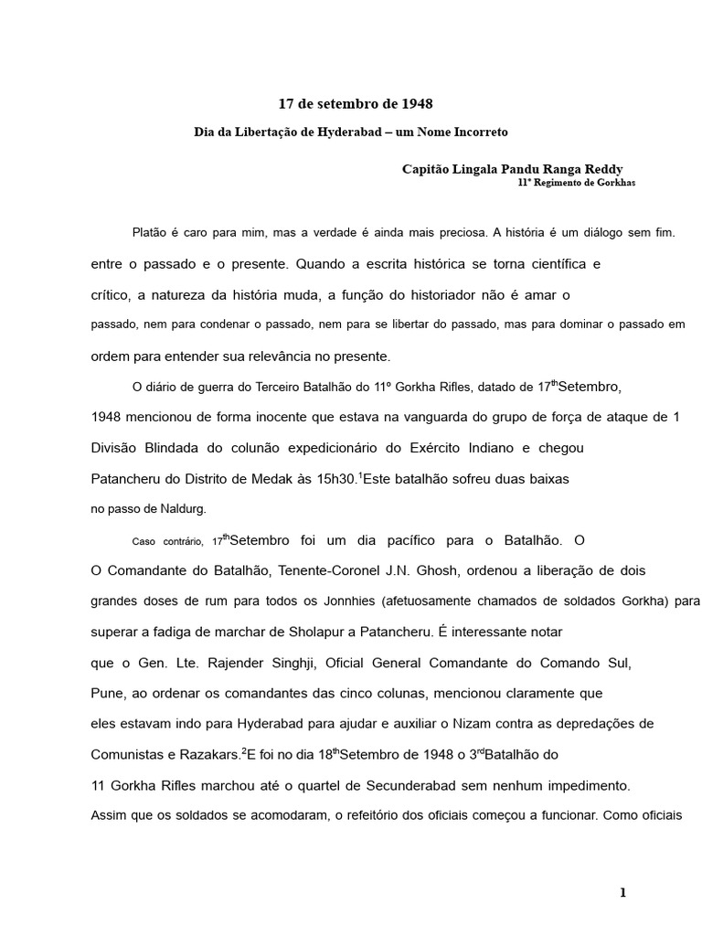 17 de setembro de 1948 - Dia da Libertação de Hyderabad – um Nome ...