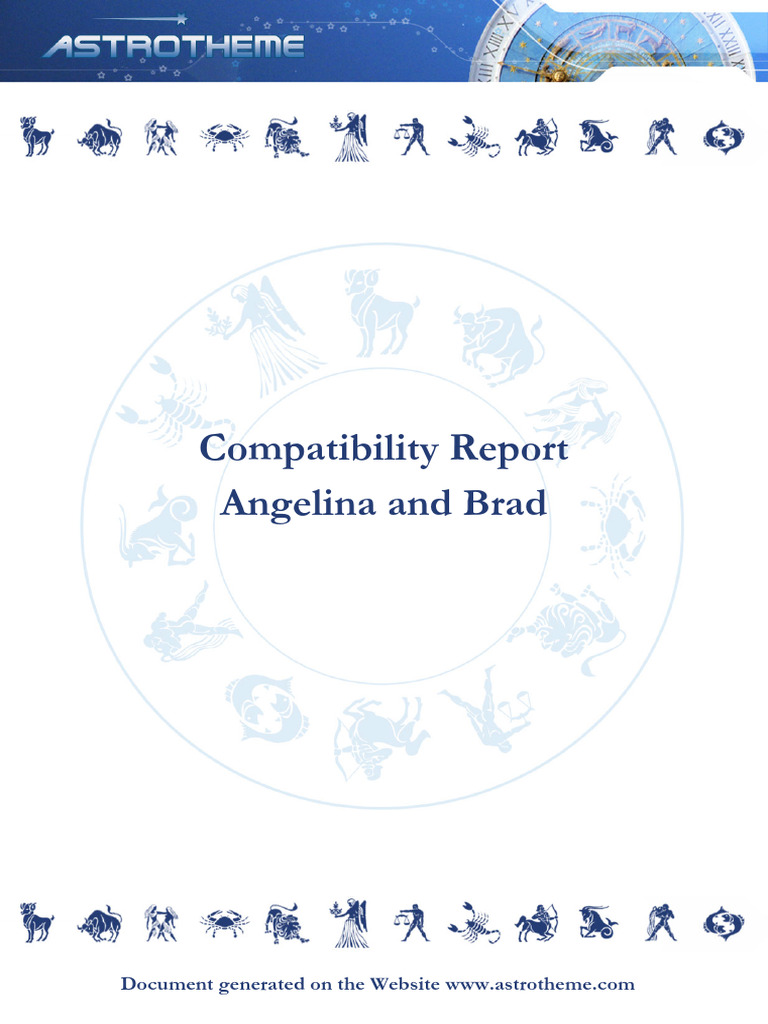 Angelina Jolie-brad Pitt-comprehensive Compatibility | PDF | Planets In ...