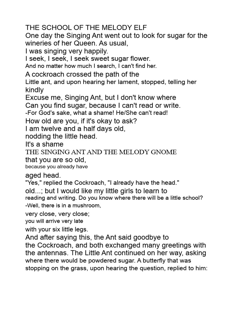The Little School of The Elf Melody | PDF | Butterfly