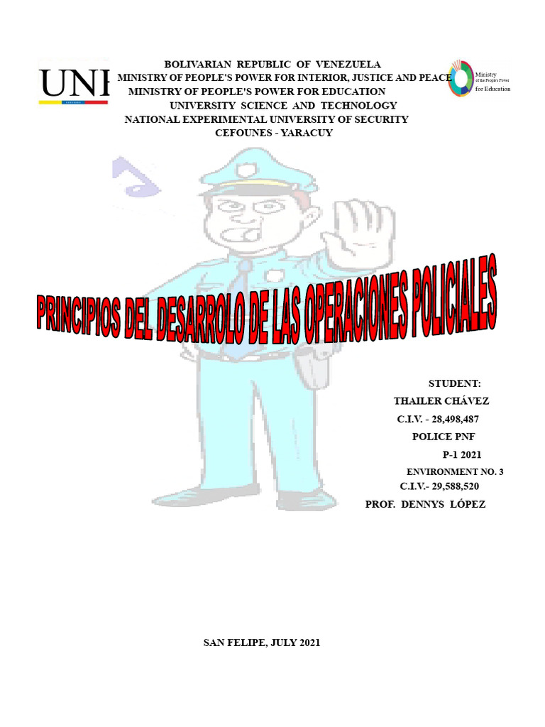 Principles of Police Operations in Venezuela | PDF | Police | Transport
