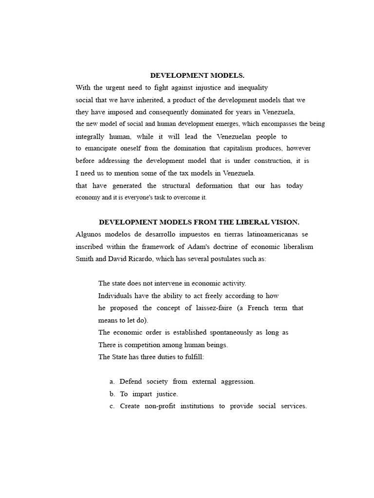 Venezuelan Development Models Explained | PDF | Socialism | Capitalism