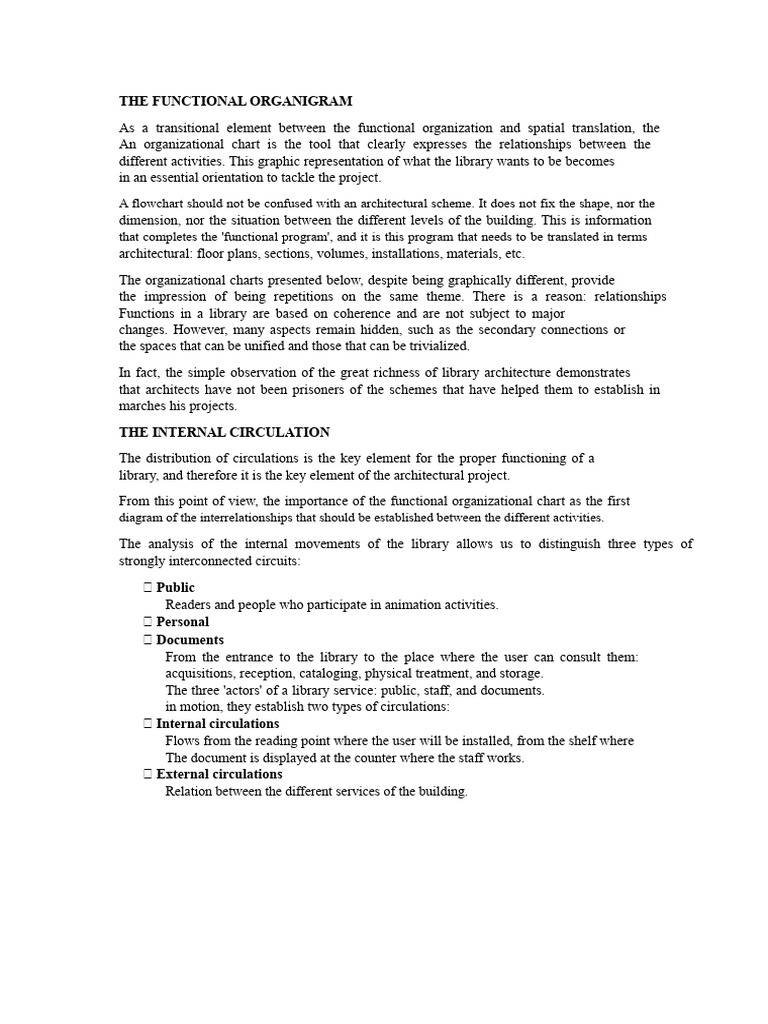 Library Functional Organizational Chart | PDF | Libraries | Chair