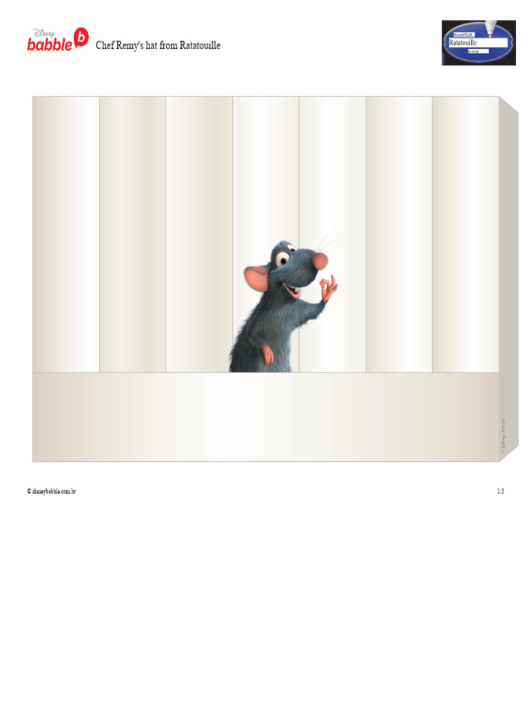 Chef Remy's hat - Ratatouille Fantasy | PDF