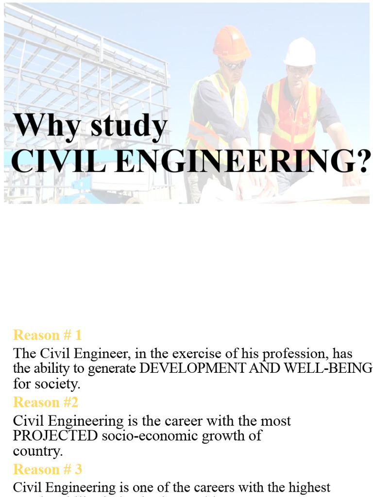 Benefits of Studying Civil Engineering | PDF