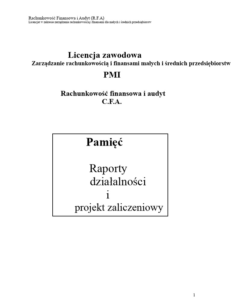 Raport Pfe | PDF