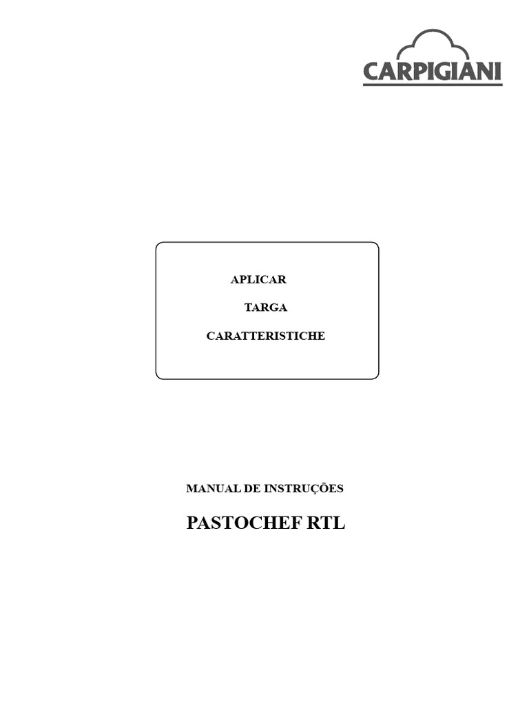 pastochef_18_rtl_manual_do_proprietário | PDF | Desperdício | Refrigeração