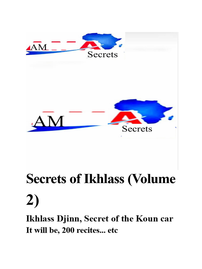 Secret Ikhlass Volume 2: Ikhlass Djinn, 200 Recipes, Having a Car | PDF ...