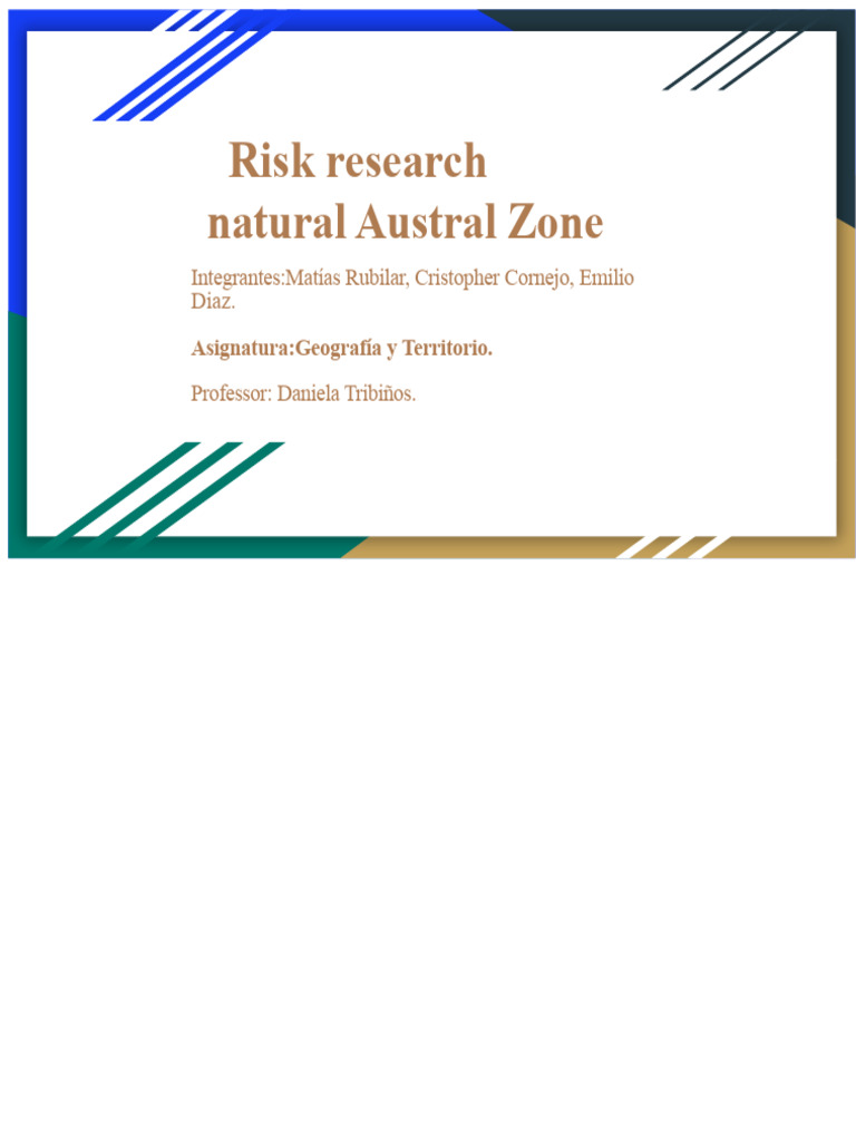 Research On Natural Risks in The Austral Zone | PDF | Flood | Earthquakes