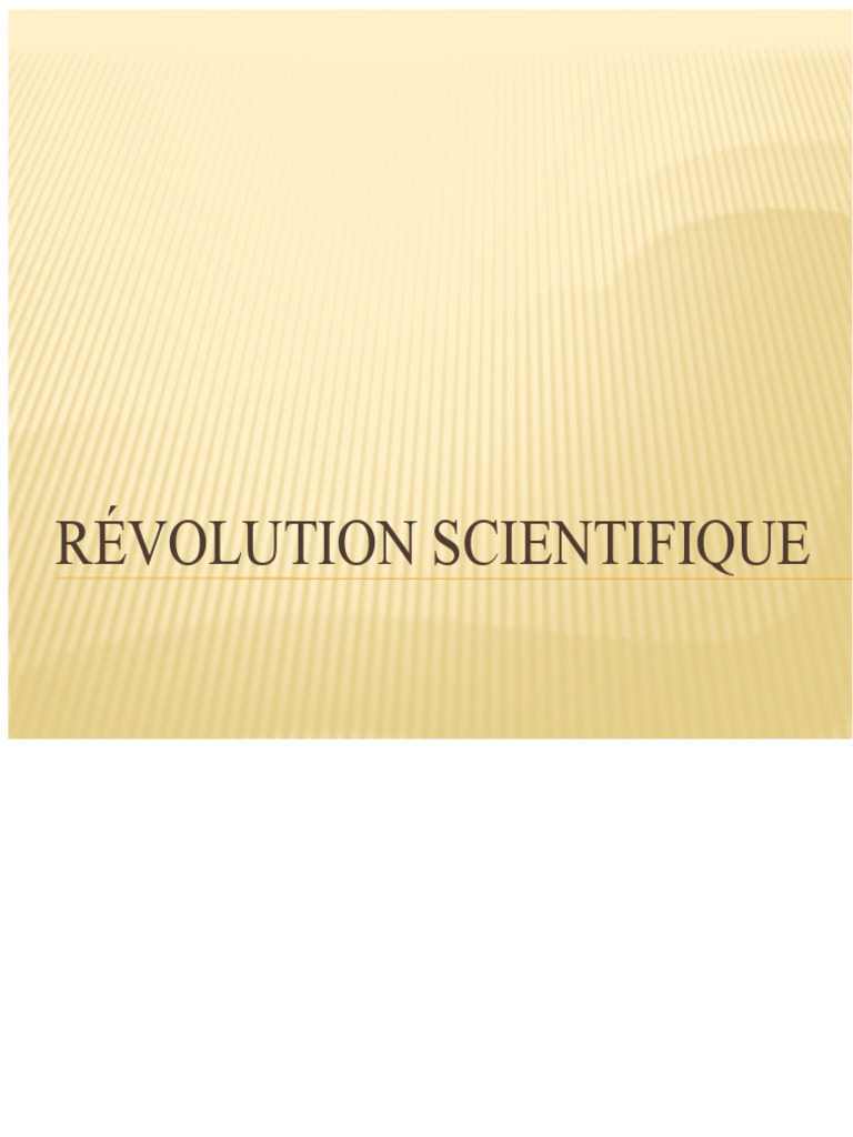 La Révolution Scientifique et ses Impact | PDF | Science | Physique