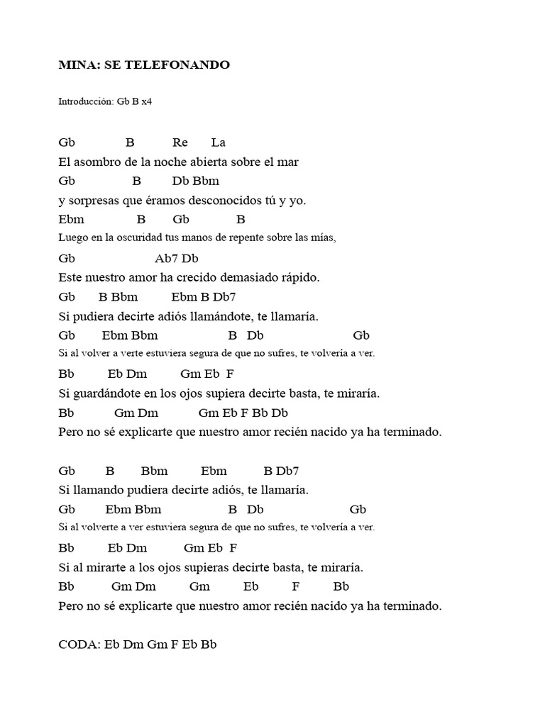 MINA Se Telefonando | PDF