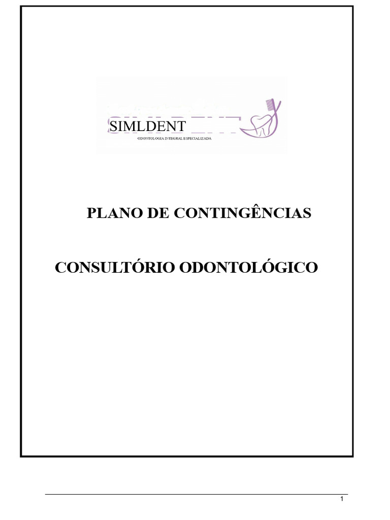 259307316 Plano de Contingência Dental | PDF | Primeiros socorros ...