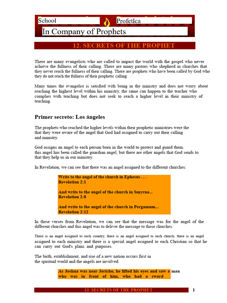 Unlocking Prophetic Ministry Secrets | PDF | Angel | Gabriel