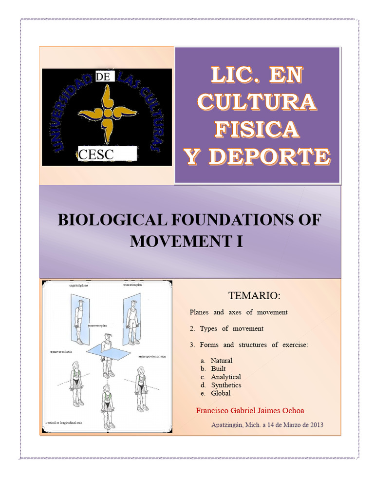 Planes, Axes, and Types of Movement, Form and Structure of the Exercise ...