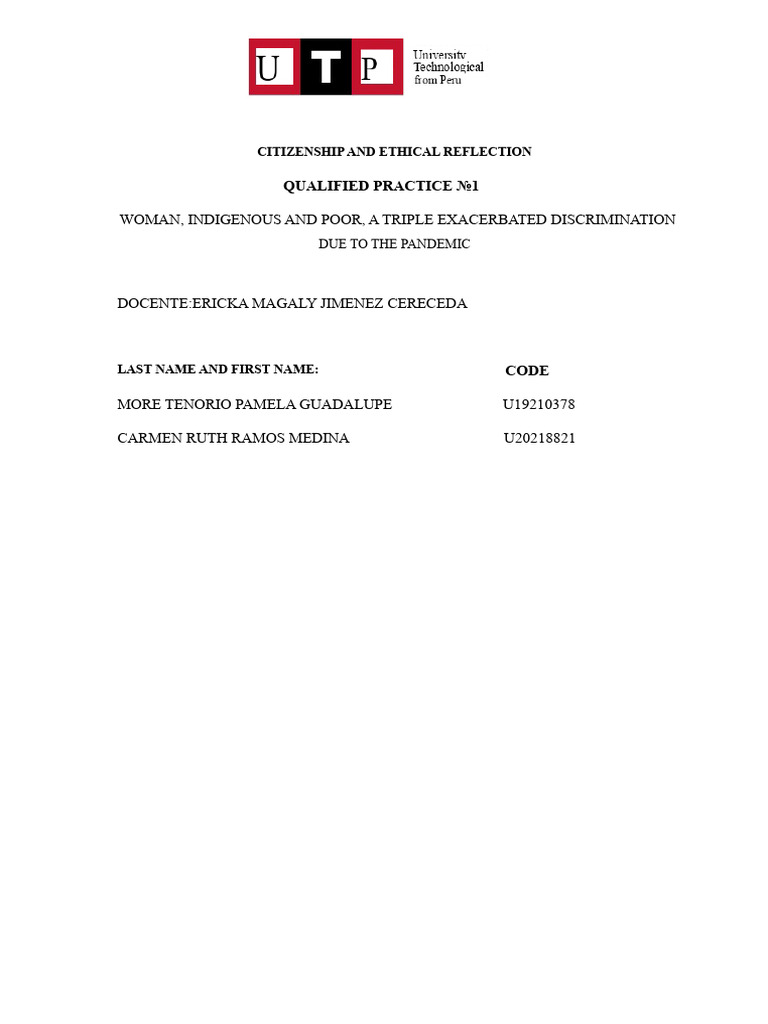 CITIZENSHIP AND ETHICAL REFLECTION PC1 | PDF