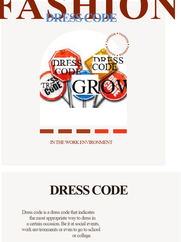 Dress Code Essentials for Work Environments | PDF | Clothing | Psychology