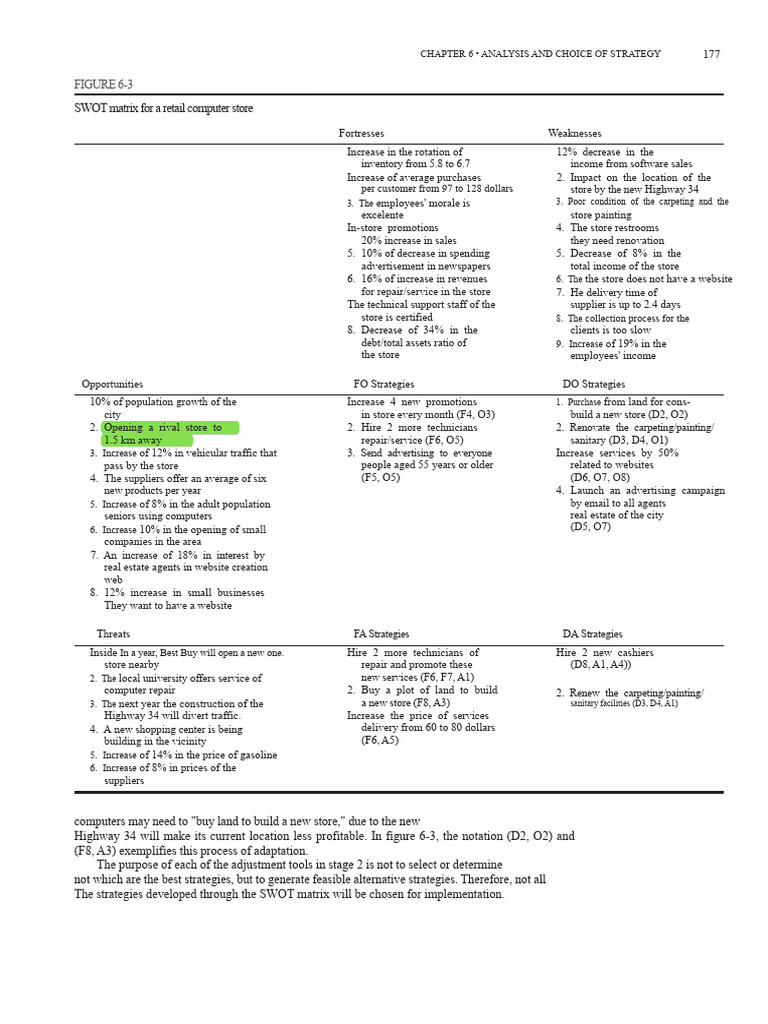 Example - SWOT Matrix for a Retail Computer Store | PDF | Swot Analysis ...