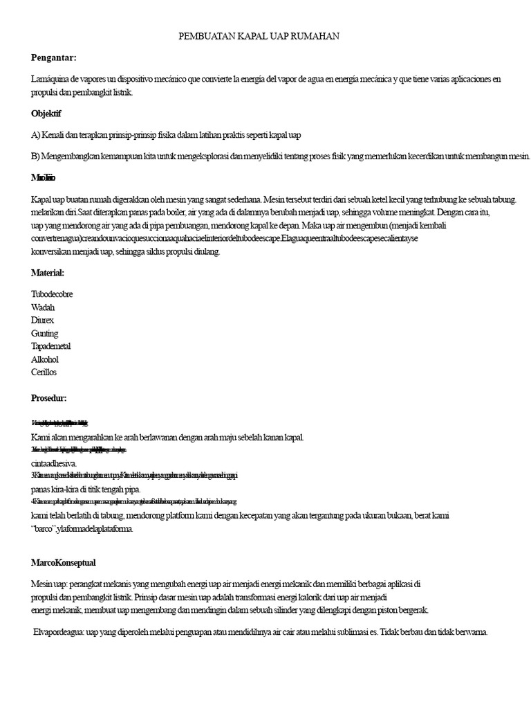 Panduan Membuat Kapal Uap Sederhana | PDF