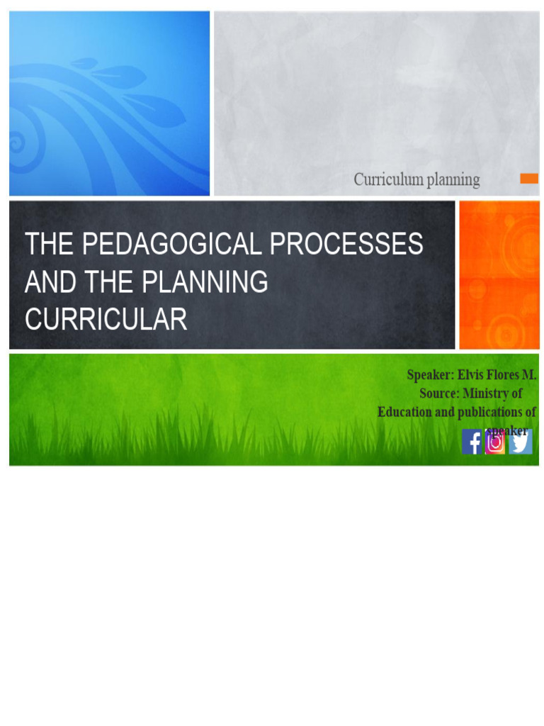 The Pedagogical Processes and Curriculum Planning | PDF | Motivational ...