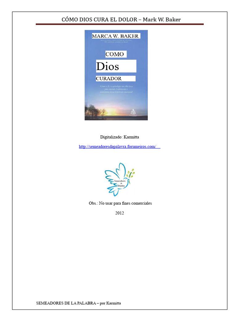 Cómo Dios Sana El Dolor Mark W. Baker | PDF | Las emociones | Sufrimiento