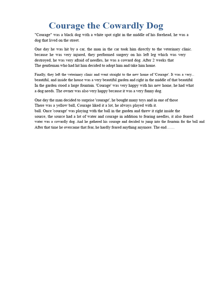 Courage the Cowardly Dog's Journey | PDF