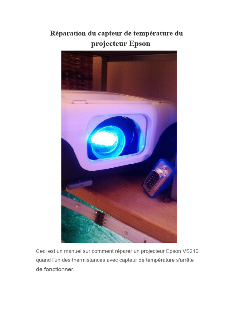 Réparation du capteur de température Epson | PDF