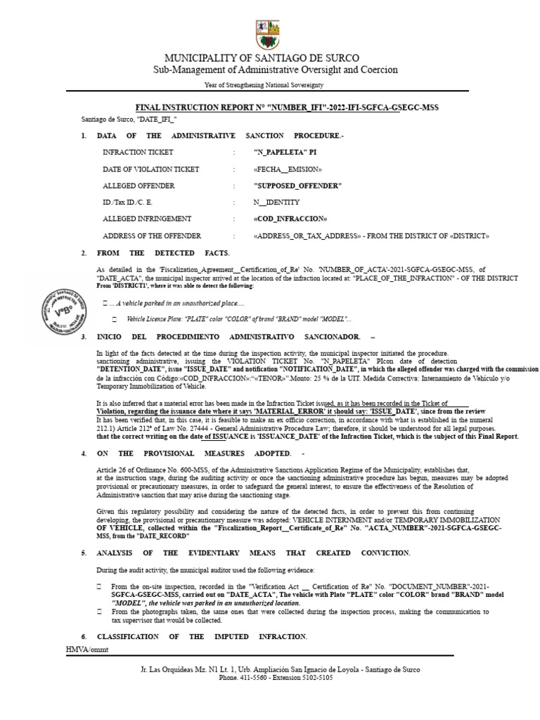 FINAL INSTRUCTION REPORT WITH DEFENSE AND MATERIAL ERROR | PDF | Audit ...