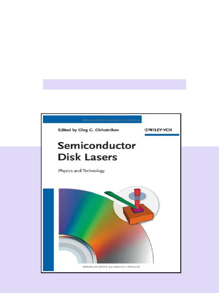 Semiconductor Disk Lasers Physics and Technology 1st Edition Oleg G ...