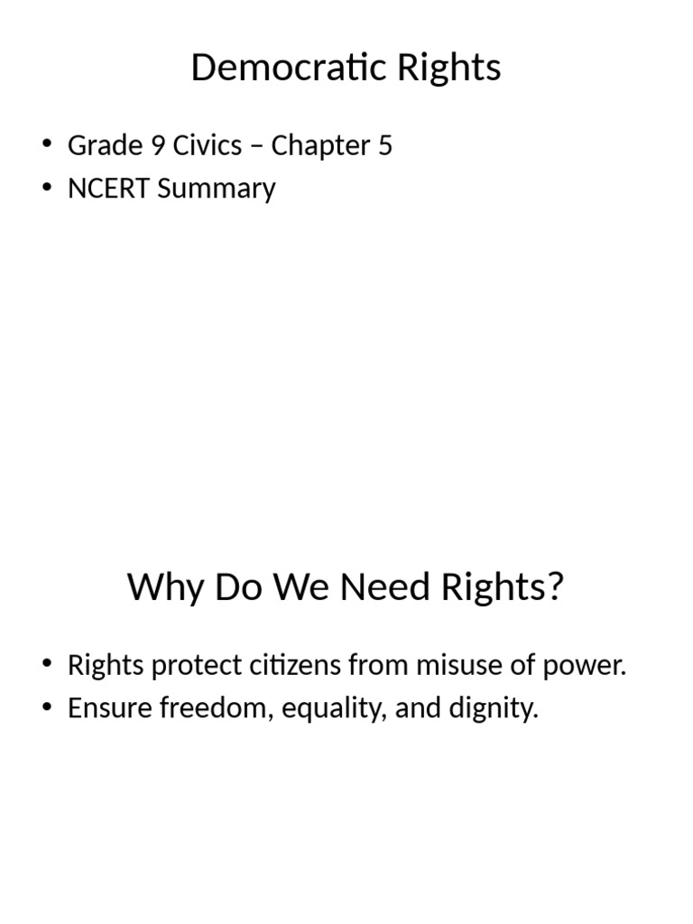 Democratic Rights Chapter5 PPT | PDF