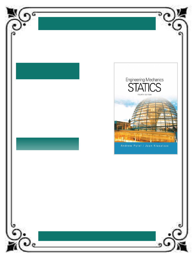 Engineering Mechanics, Statics 4th Edition Andrew Pytel eBook restored ...