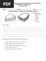Sandwich Making Worksheet Pack | PDF | Sandwich | Breads