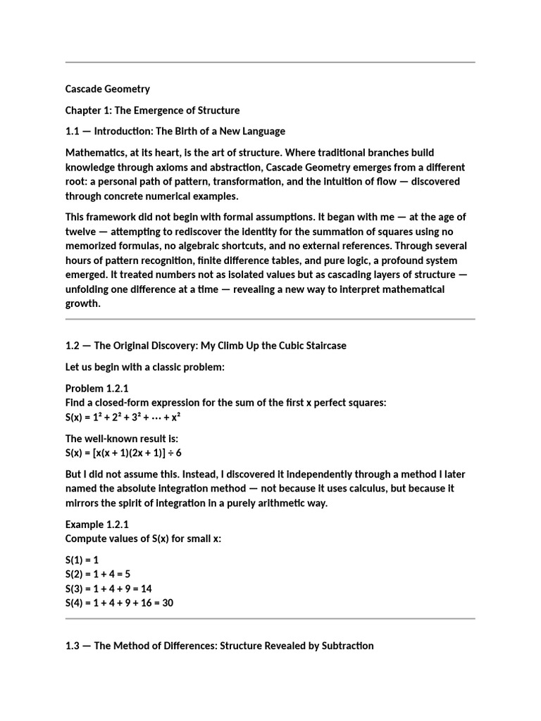 Cascade Geometry | PDF | Summation | Mathematics