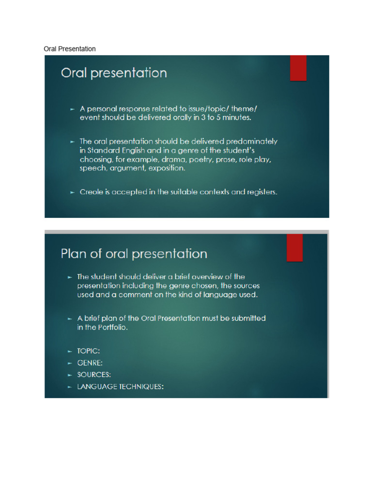 Oral Presentation | PDF | Rhetoric | Public Speaking