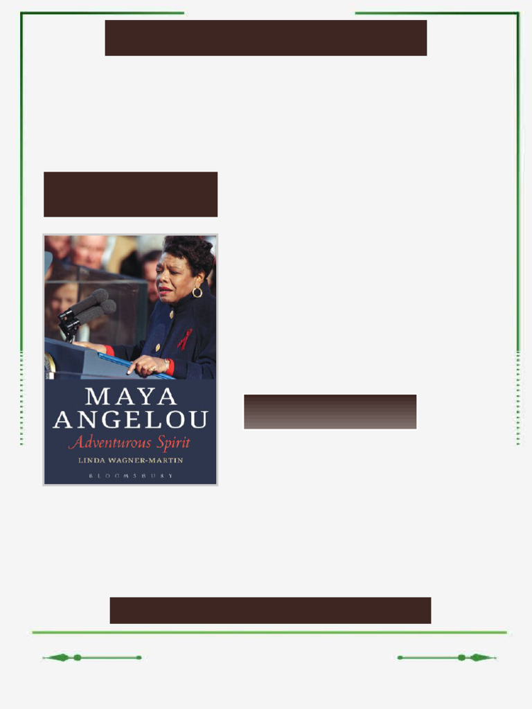 Maya Angelou Adventurous Spirit 1st Edition Linda Wagner-Martin ebook ...