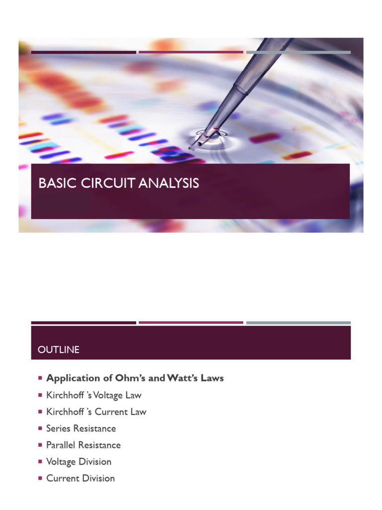 Topic 4 - Circuit Analysis | PDF | Series And Parallel Circuits ...