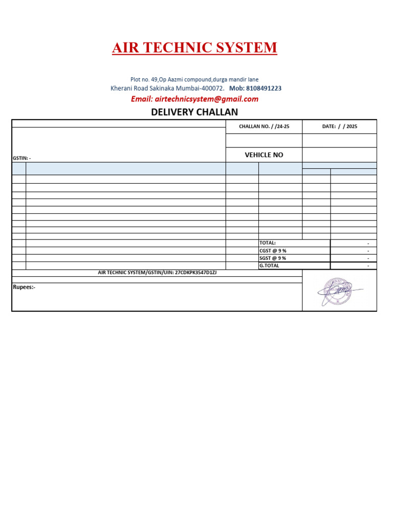 Delivery Challan | PDF