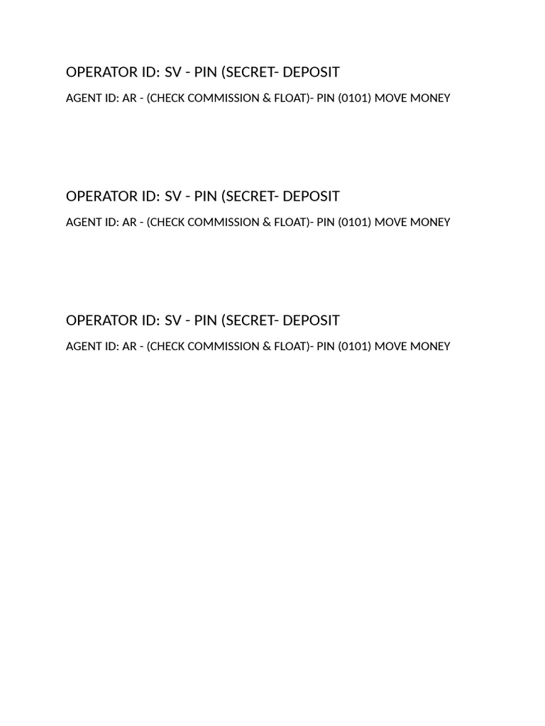 Operator Id | PDF