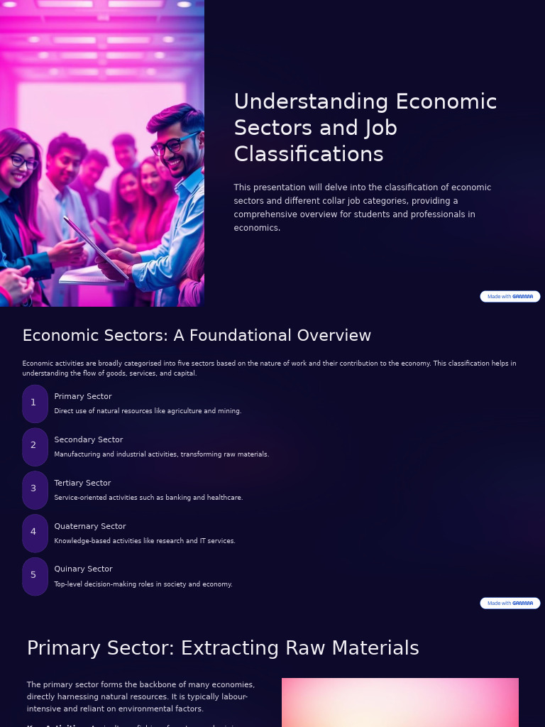 Understanding Economic Sectors and Job Classifications | PDF ...